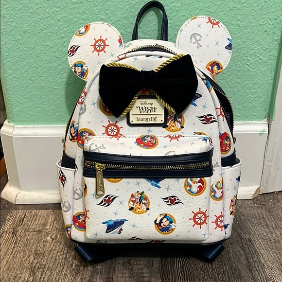 Loungefly | Accessories | Loungefly Disney Wish Backpack White With Red ...